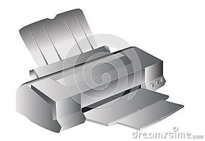 Inkjet Printer Cartoon Vector | CartoonDealer.com #18572937
