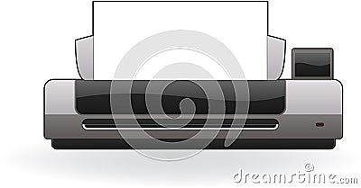 InkJet Printer Cartoon Vector | CartoonDealer.com #18584823