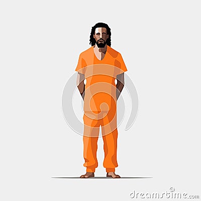 Inmate Vector Flat Minimalistic Asset Isolated Illustration ...