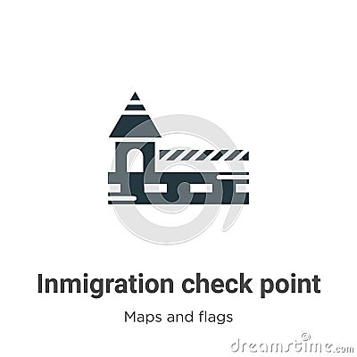 Inmigration Check Point Vector Icon On White Background. Flat Vector ...