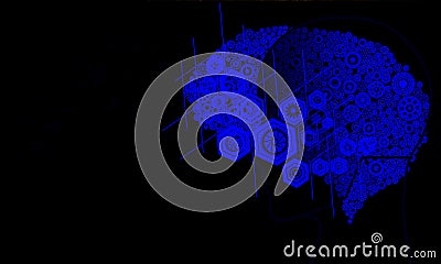 Innovation Computer Data Mind Cogs Technology Banner Background ...