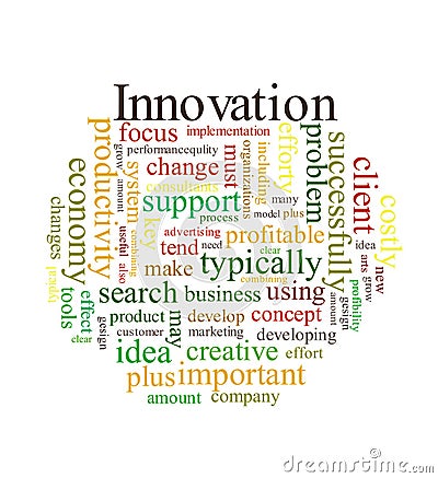 Innovation word cloud stock illustration. Illustration of concept ...