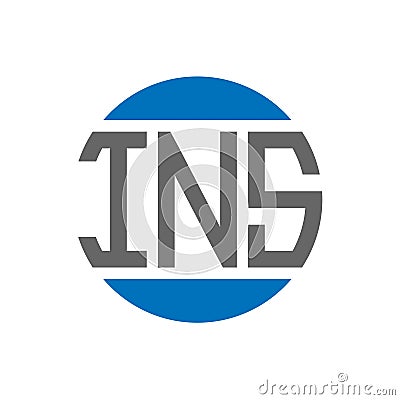 INS Letter Logo Design On White Background. INS Creative Initials ...