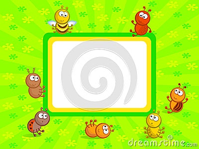 Insect Frame Cartoon Vector | CartoonDealer.com #21068363