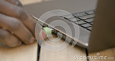 Inserting USB Drive stock footage. Video of computerkeyboard - 146415932
