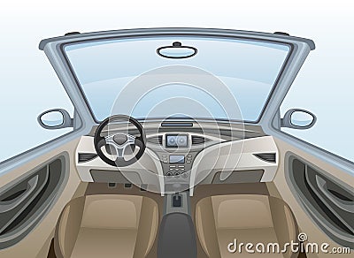 Inside Car Cartoon Vector | CartoonDealer.com #17826937