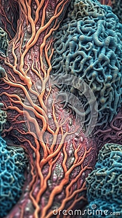 Inside A Cell: A Vivid View Of The Golgi Apparatus . Royalty-Free Stock ...