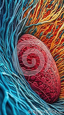 Inside A Cell: A Vivid View Of The Golgi Apparatus . Stock Photo ...