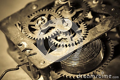 Inside Clock Stock Image - Image: 4128161