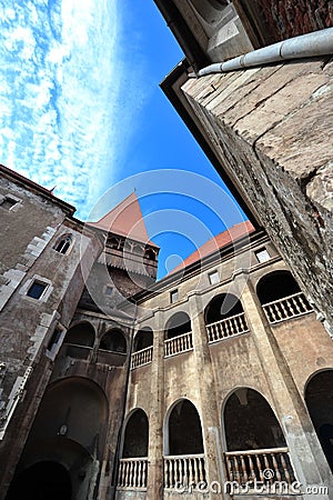 Inside The Hunedoara Castle Courtyard Stock Photo - Image: 16437050