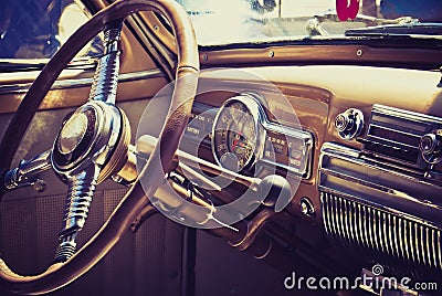 Inside In A Old Car Stock Photography - Image: 21372792
