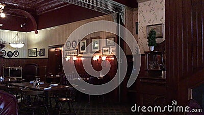 Inside an Old Restaurant with a Victorian Decor Stock Video - Video of ...