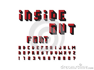 Inside Out Font. Vector Alphabet | CartoonDealer.com #120838164