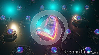 Inside Quantum PC. Quantum Computing, Circuit At Work - Superposition ...