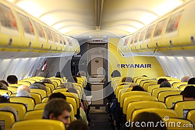 Inside Of The Ryanair Airplane Editorial Photography - Image: 19195837