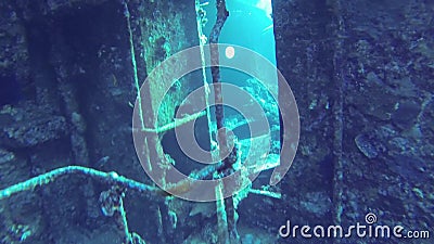 Inside the sunken ship stock footage. Video of color - 51872410