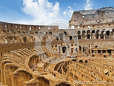 Inside View Of Colosseum Royalty Free Stock Images - Image: 18427609
