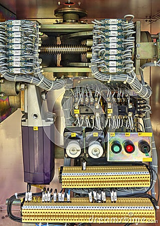 Inside View Of Electrical Control Cubicle Of High Voltage Disconnector ...
