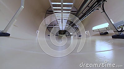 Wind Turbine View from Inside the Shaft with Stairs Stock Video - Video ...