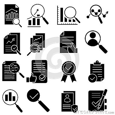 Inspection Icon Vector Set. Testing Illustration Sign Collection. Check ...