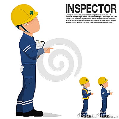An Inspector Is Pointing Something On Transparent Background Cartoon ...
