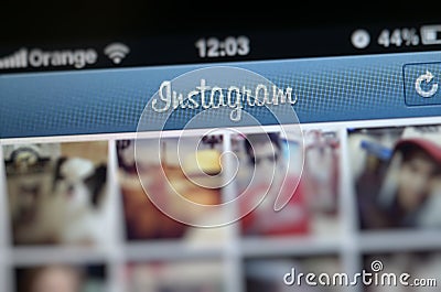 Instagram app on iPhone editorial stock photo. Image of apps - 24267238