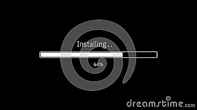 Installation Has Failed Progress Bar on Dark Background Stock Footage ...