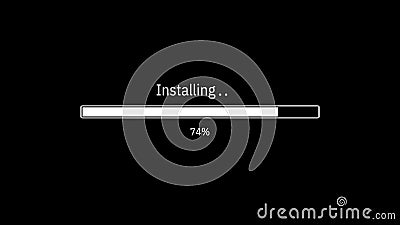 Installation Has Failed Progress Bar on Dark Background Stock Footage ...