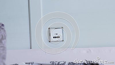 Installation of a USB Type-C Socket at the Head of the Bed for Charging ...