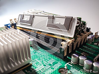 Installing RAM Modules In The Computer Motherboard, Replacing And Repairing Computer Components ...