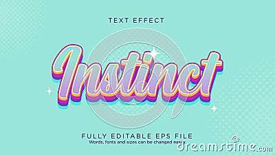Instinct Blend Logo Text Effect Font Type Stock Photo | CartoonDealer ...