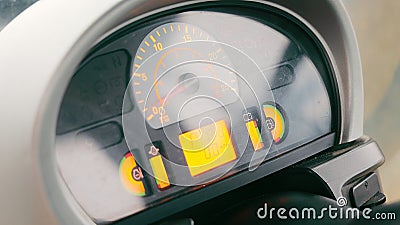 The Instrument Panel of the Tractor during Engine Start-up ...