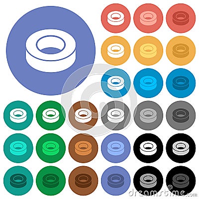 Insulating Tape Round Flat Multi Colored Icons Vector Illustration | CartoonDealer.com #223260590