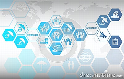 Insurance Background Stock Illustration - Image: 65273891