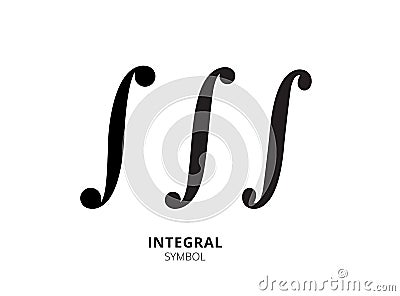 Integral Symbol. Integral Icon Isolated On White Background. Math Sign ...