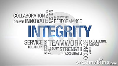 Integrity - Animated Word Cloud Stock Video - Video of deliver, effects ...