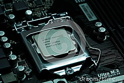 Intel CPU Installed On A Motherboard Editorial Photo | CartoonDealer ...