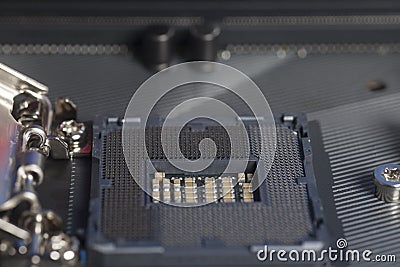 Intel LGA 1151 Cpu Socket On Motherboard Computer PC Royalty-Free Stock ...