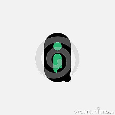 Intelligence Quotient. Letters Logo Design Template. IQ - Logotype ...