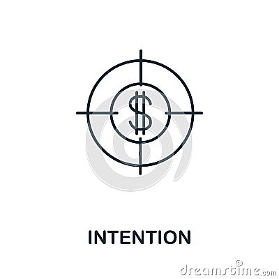 Intention Icon. Line Style Symbol From Productivity Icon Collection ...