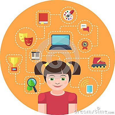 Interests Of A Girl Stock Photos - Image: 33604223