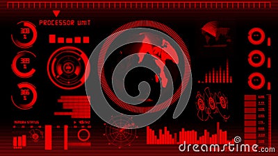 Technology Interface Screen Stock Video - Video of heads, display: 40693079