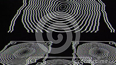 Interference Modern Abstract Geometric Glitch Effect Sci-fi Psychedelic ...