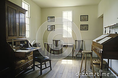 Interior Of Colonial Era Office Editorial Photo - Image: 26895661