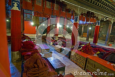 Interior Of Tibetan Monastery Royalty Free Stock Photo - Image: 4849485