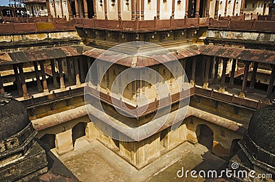 Interior View Of Datia Palace. Also Known As Bir Singh Palace Or Bir ...