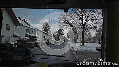 Interior View through Front Windscreen of Bus in Germany, City of ...