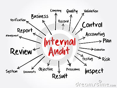 Internal Audit Mind Map Flowchart, Business Concept For Presentations ...