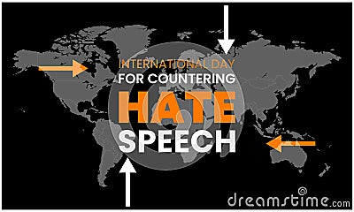 International Day For Countering Hate Speech Vector Illustration ...