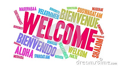 International Welcome Animated Word Cloud Stock Video - Video of global ...